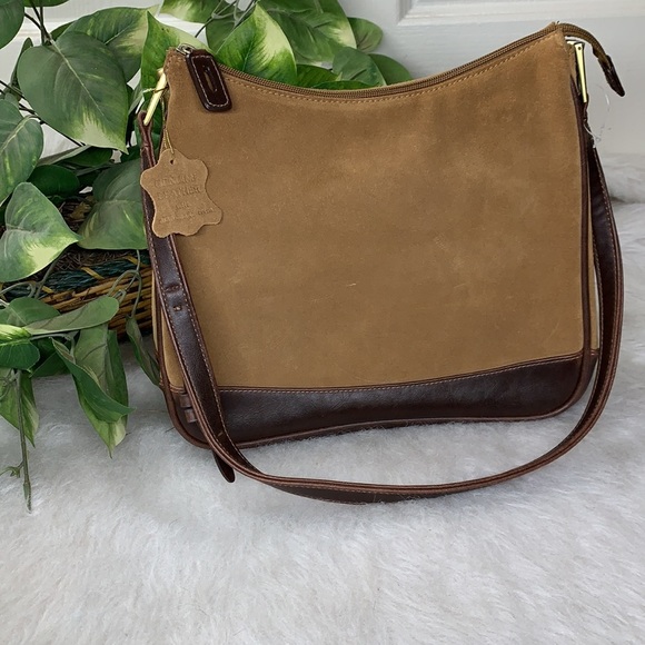 Aurielle | Bags | Aurielle Camel Brown Suede Leather Shoulder Bag ...